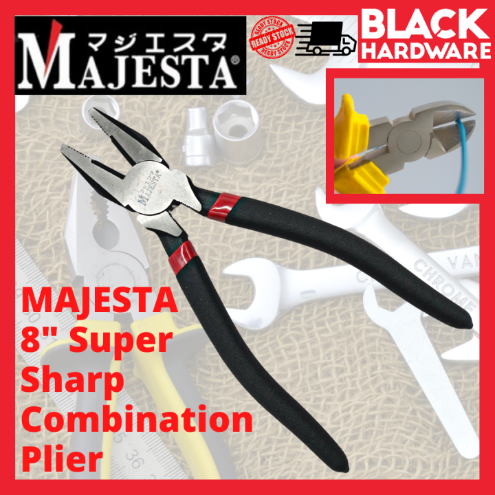 Black Hardware MAJESTA Professional Clamp Cutting Combination Pliers ...