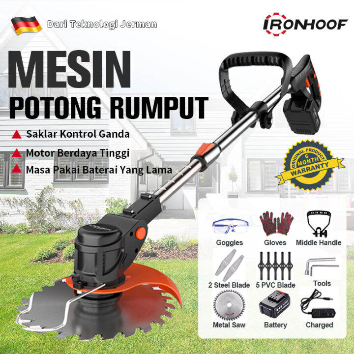 Mesin Potong Rumput Baterai 48V Mesin Pemotong Rumput Cordless Lawn ...