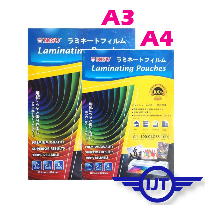 Niso High Quality Laminating Film Pouches 100mic / Laminator Film A4 ...
