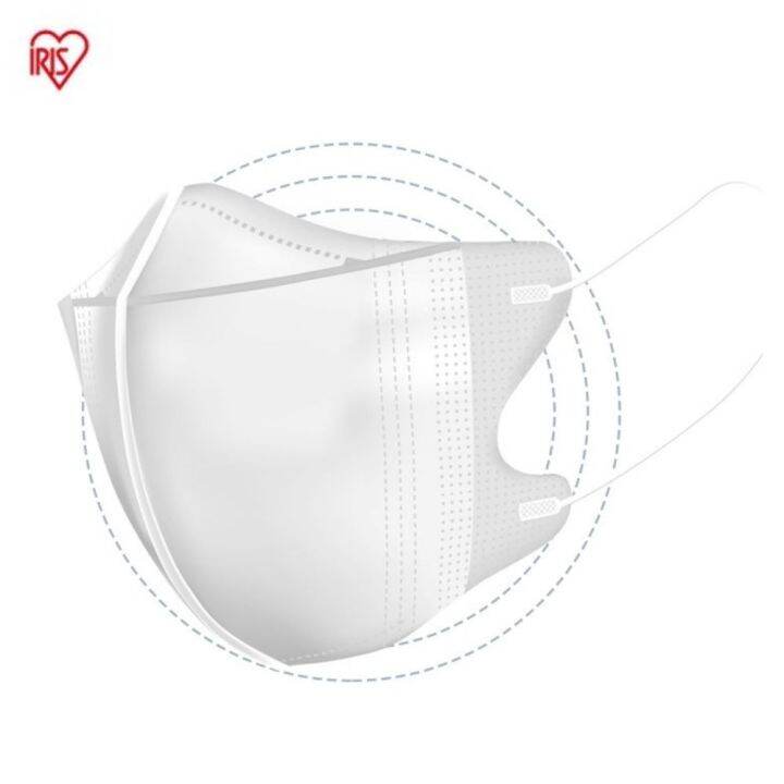 Japan Iris Healthcare 3D White Dusts Mask Size (50pcs Individually ...