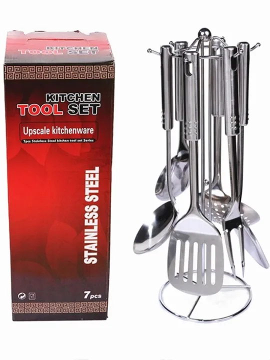 Fordable 7 pcs. Stainless Steel Kitchen Tool Set for Cooking Series ...