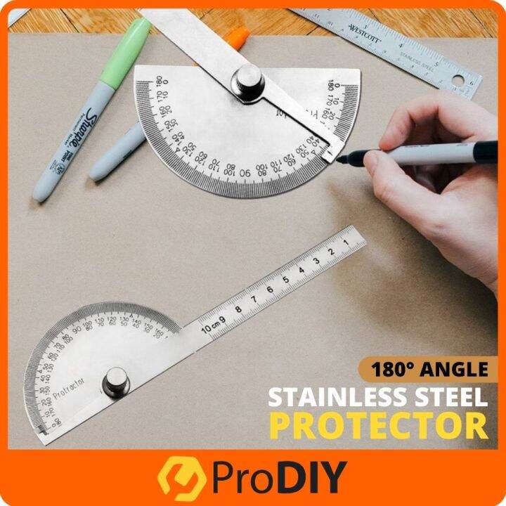 Stainless Steel 180 Degree Protector 10CM Angle Measurement Tool ...
