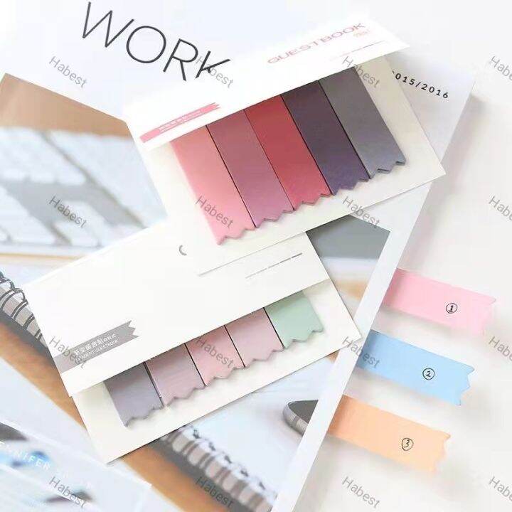 [100 pcs] Morandi Gradient Sticky Note / Memo Pad Journal Stationery ...