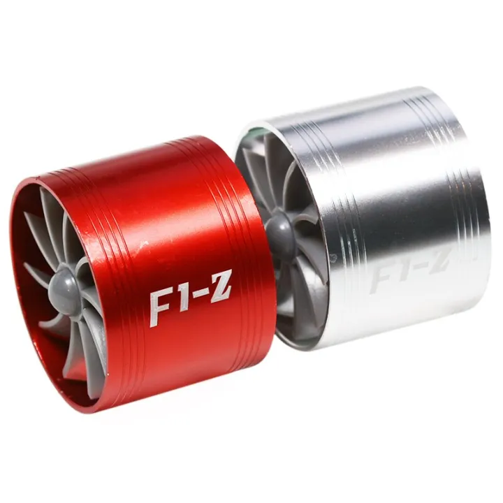 HYS 64.5mm x 50mm Car Air Filter Intake Fan Fuel Gas Saver Supercharger ...