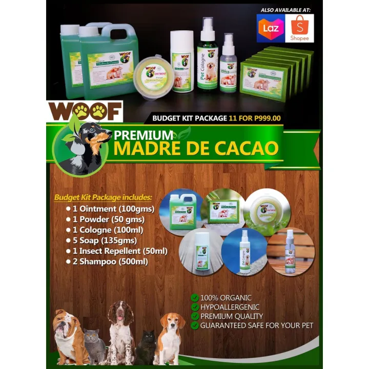 [w/ FREEBIE] Madre de Cacao WOOF (BUDGET KIT 11 FOR 999) Dog Shampoo ...