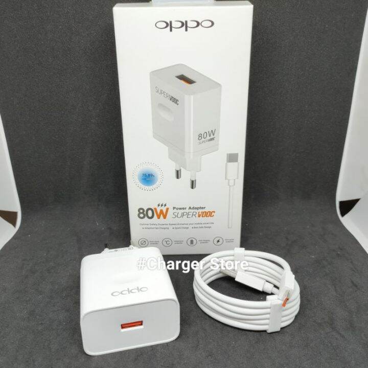 Charger Oppo SUPER VOOC 80W 6.5A Type C Fast Charging DART OPPO Reno 8 ...
