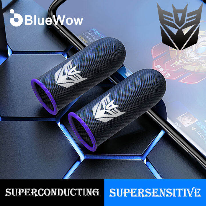 BlueWow ถุงนิ้วเล่นเกม ถุงมือเล่นเกม ถุงนิ้วเล่นเกมff ปลอกนิ้วเล่นเกมมืออาชีพ24ขา,อุปกรณ์สิ่ง ...
