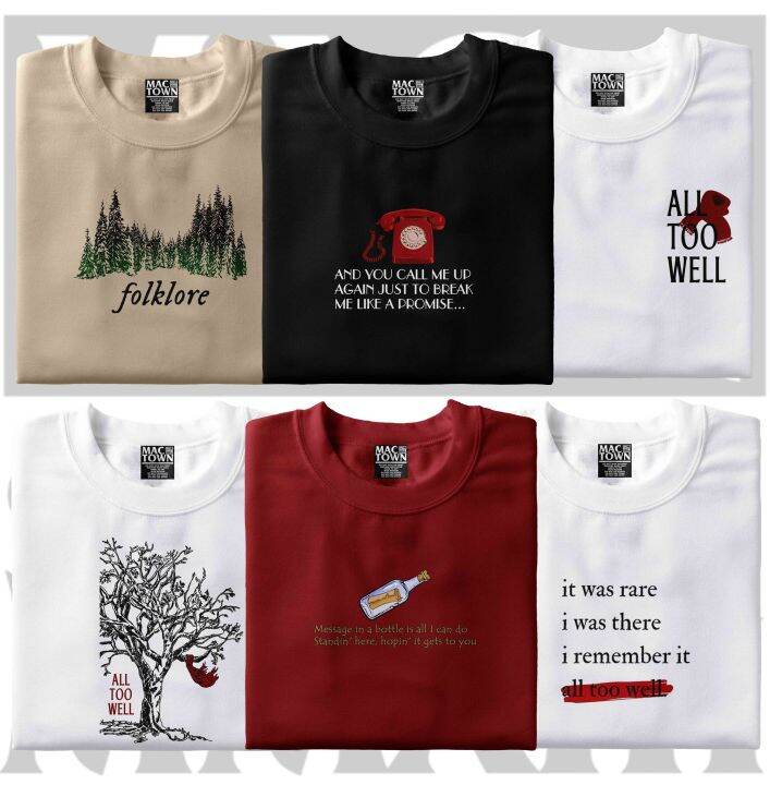 Taylor Swift Folklore Red All Too Well Unisex Tee | Lazada PH