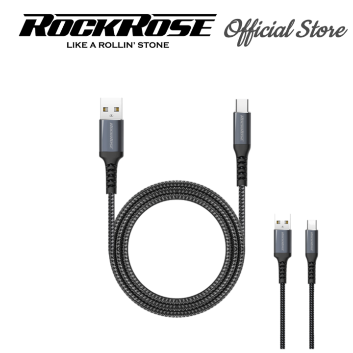 【Rockrose Official】 Powerline CC1 1M Type-C to Type-C Cable - Midnight ...