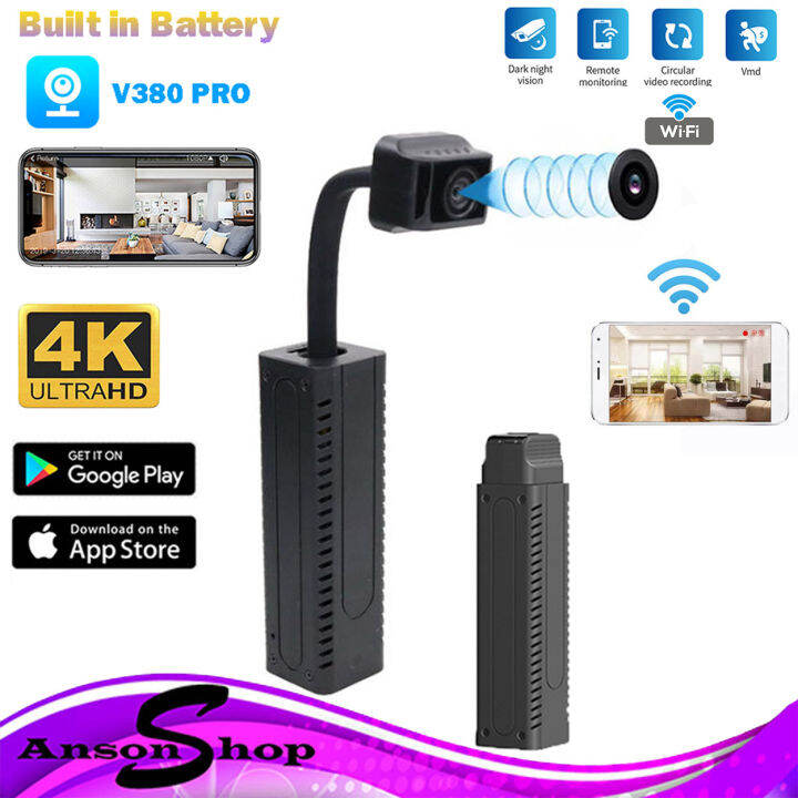 Hidden Spy Camera 4K V380 PRO Surveillance Cameras Wifi IP Camera Mini ...