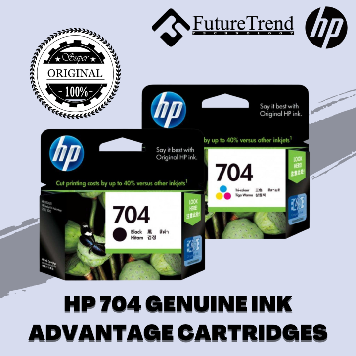 HP 704 Genuine Ink Advantage Cartridge (CN692AA, CN693AA) | Lazada