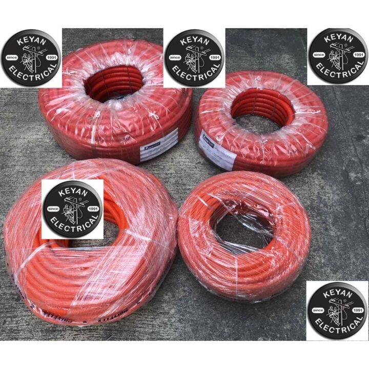 PVC FLEXIBLE HOSE 1/2 X 50 METERS 100 METERS CORRUGATED FLEX PIPE FIRE RETARDANT POLYFLEX ...