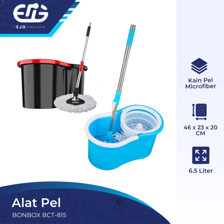 BONBOX Alat Pel Lantai Spin Mops Putar dengan Ember Peras Bilas ...