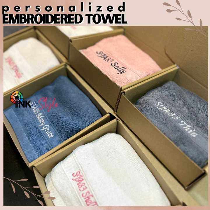 Ink and Style PH - FREE personalized Embroidered towels Bath, hand and ...