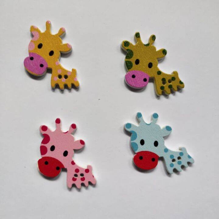 1 Pcs Kancing Kayu Kancing Hias Scrapbook Bentuk Jerapah | Lazada Indonesia