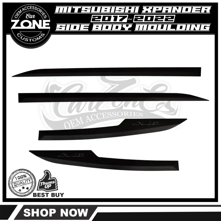 Mitsubishi Xpander 2017-2022 Side Body Moulding (Matte Black) | Lazada PH