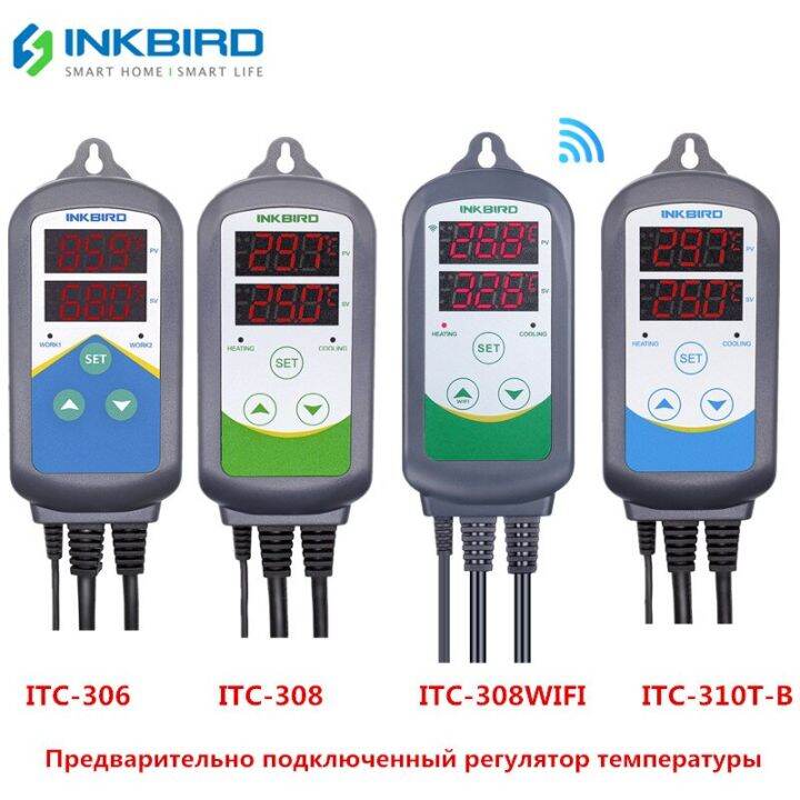 Inkbird 4 type heating and cooling temperature controller with two ...