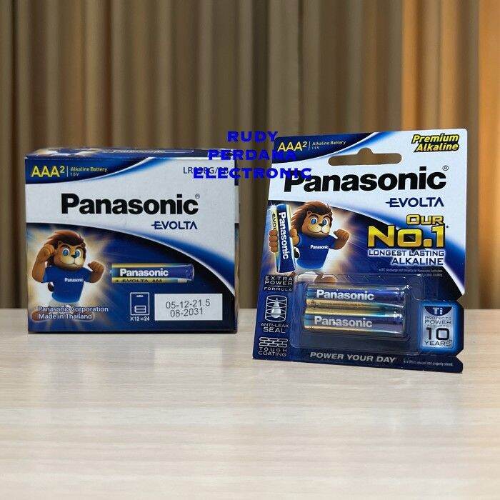 BATTERY BATERAI AAA A3 PANASONIC EVOLTA ALKALINE LR03EG/2B 2 PCS | Lazada Indonesia