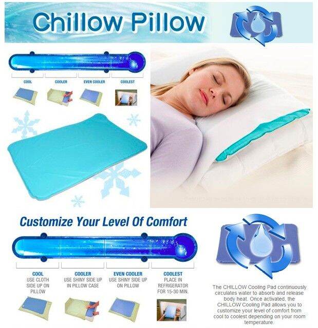Chillow Pillow Pad Bantal Air Gel Dingin Penurun Panas Demam Sejuk ...