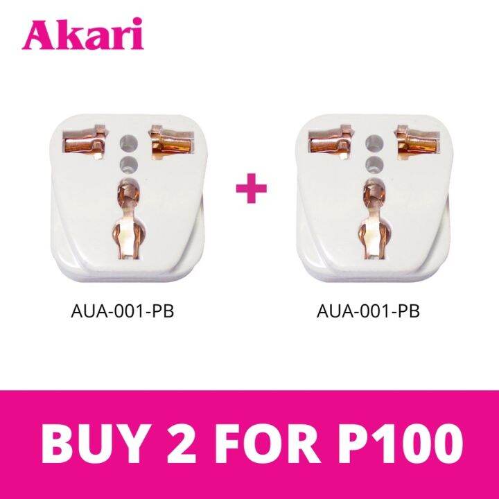 Akari 1 Gang Multipurpose Socket Adaptor (AUA-001-BP) Buy 2 For P100 | Lazada PH
