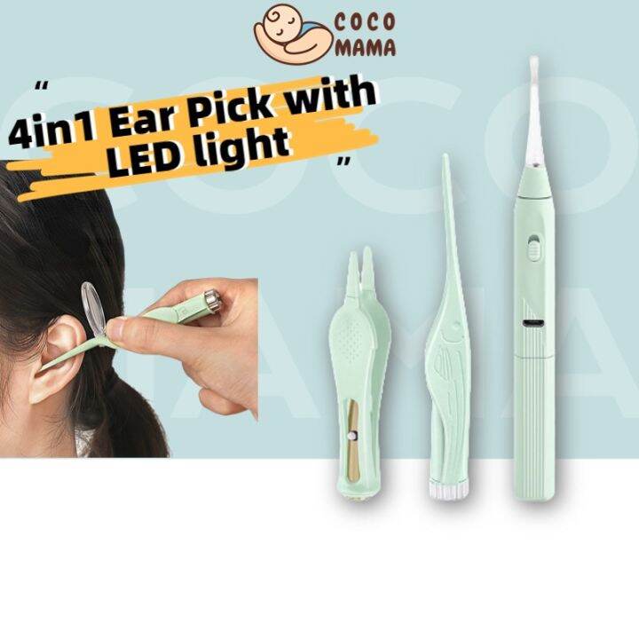 4in1 Baby Ear Pick Ear Cleaner Luminous Wax Removal Tool Flashlight ...