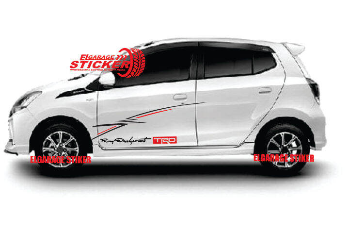 Stiker mobil toyota agya cutting stiker trd racing development stiker ...