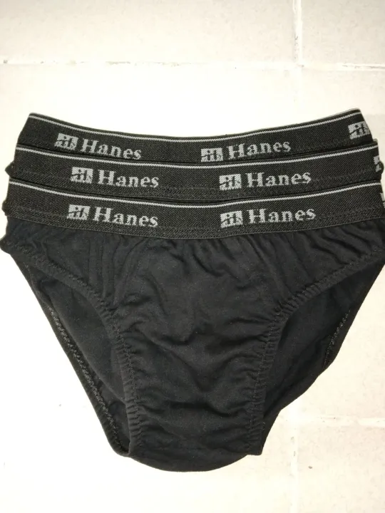 HANES Brief All Black 3 in 1 Pack | Lazada PH