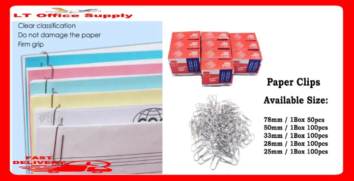 Document File Paper Clips Metal Silver Tone | Lazada PH