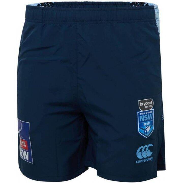 2020 NSW เสื้อรักบี้สีฟ้า NSW SOO กางเกงขาสั้นฝึกซ้อม NSW สไตล์บลูส์จัด ...