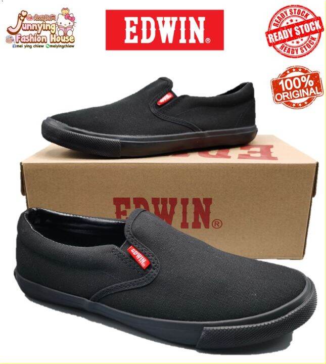 [Edwin] Edwin 239/2399 Black School Shoes Ready Stocks/Slip on/Low Top ...