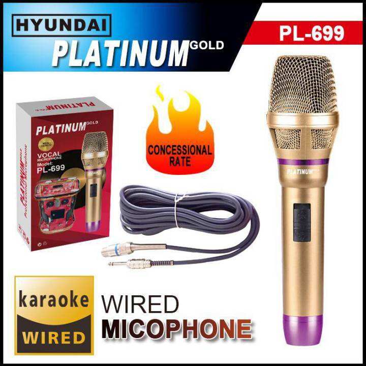 Hyundai Platinum Gold PL-699 Professional Wired Vocal Microphone | Lazada PH