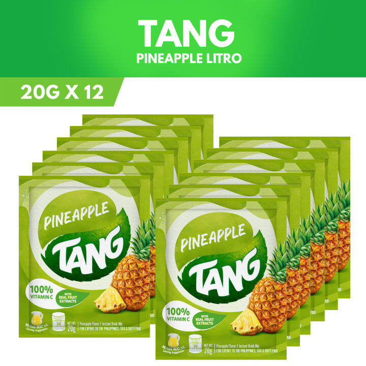 Tang Powdered Juice Pineapple Litro 20g Pack of 12 | Lazada PH