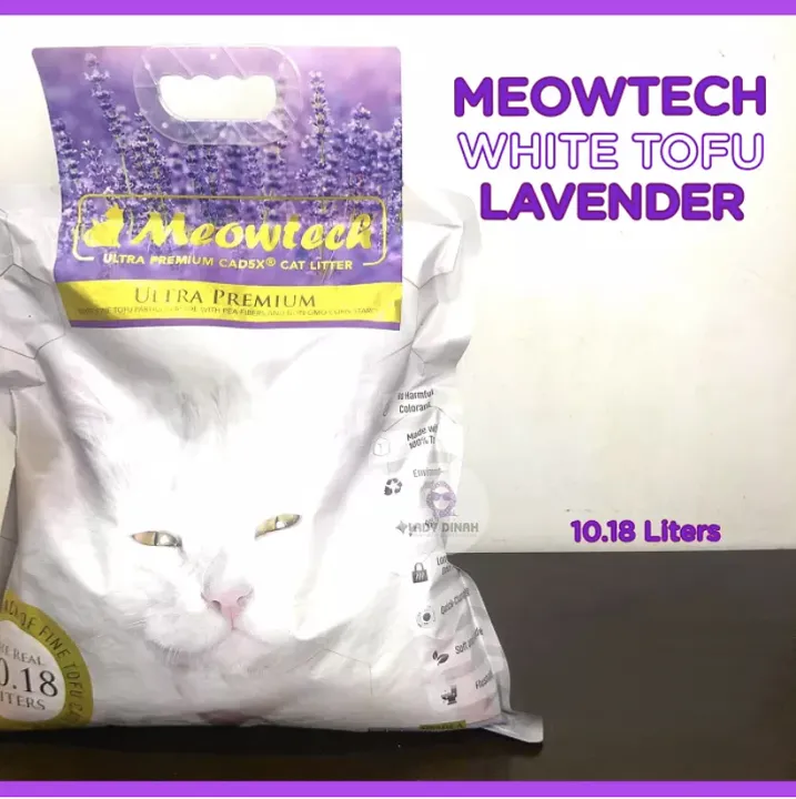 Meowtech Ultra Premium Fine Tofu Clumping Cat Litter 10.18L (Grapes, Lavender, Lemon, Green ...
