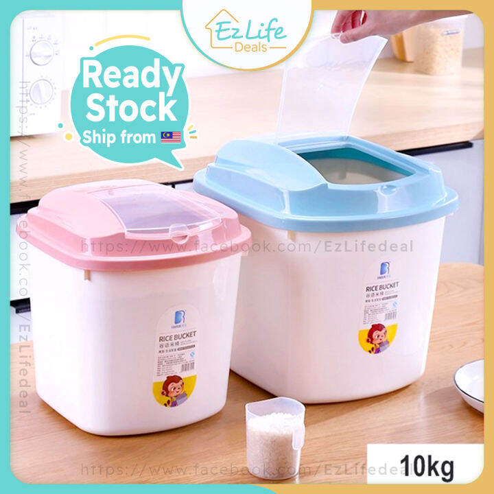 Ezlife 10kg Rice Storage Container Box Kitchen Household Storage ...