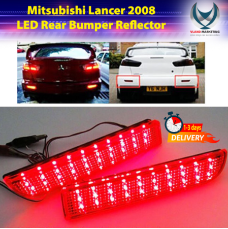 Mitsubishi Lancer 2008-2014 Evolution X LED Rear Bumper Reflector | Lazada
