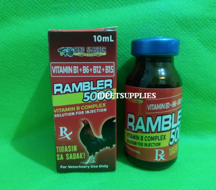 Rambler 5000 10ml - Vitamin B Complex - For Gamefowl, Fighting Cocks ...