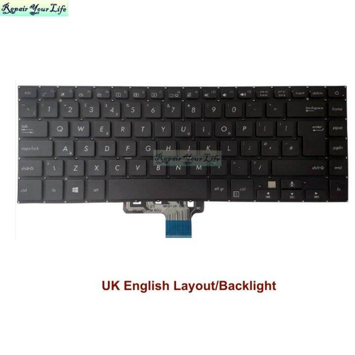 Brazilian/Brazil UK/GB HU/Hungarian Backlight/Backlit Laptop Keyboard ...