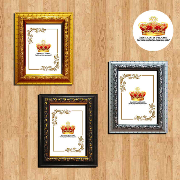 Bingkai Foto 4R (10.5x15.2cm). Motif Gold / Silver / Coklat / Putih ...