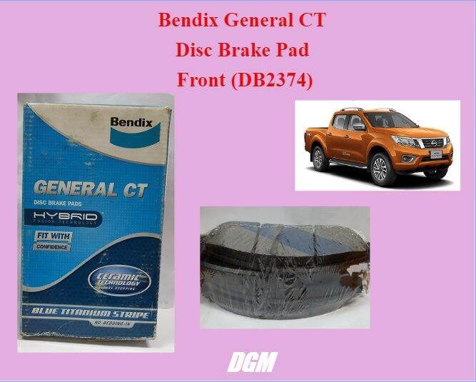 Bendix General CT Disc Brake Pad Front (DB2374) for Nissan Navara NP300 D23T 2014 | Lazada