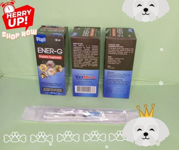 Ener G Probiotic Food Supplement 60ml with 1 FREE SYRINGE | Lazada PH