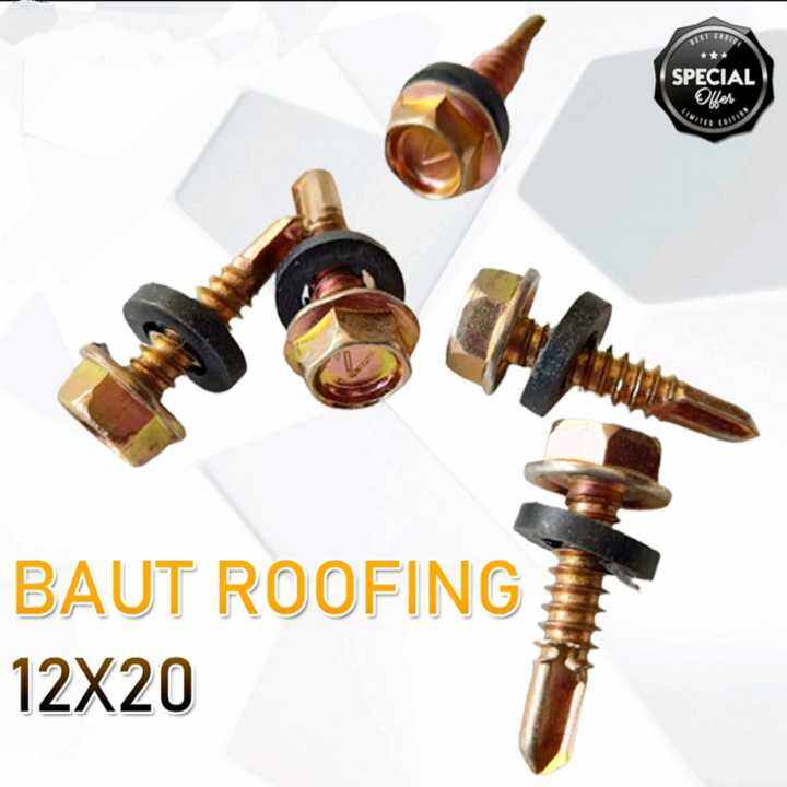 1 dus Baut Roofing 12x20 isi 800pcs baut Self Drilling Screw 1kotak ...