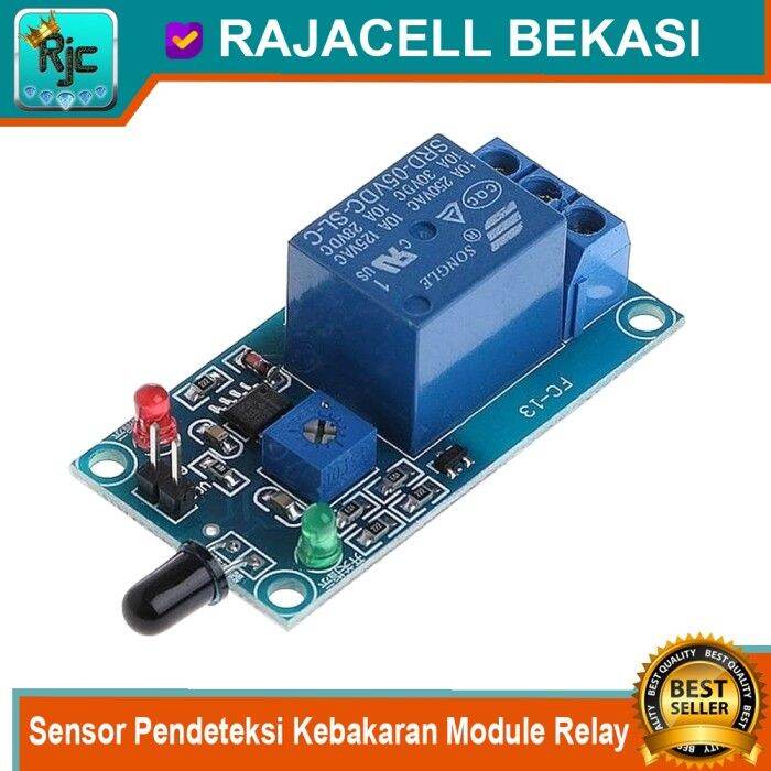 Sensor Pendeteksi Kebakaran Module Relay Flame Sensor Api + Relay 5V ...