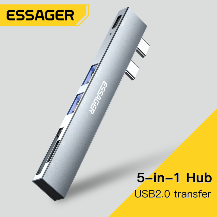 Essager 5 in 1 usb Hub Type c Adapter 4K 30HZ HDMI Connector Docking ...