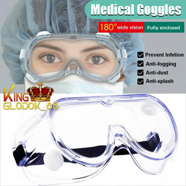 Kacamata Pengaman Bening, Kacamata Lensa Anti Kabut Pelindung Mata Lab ...