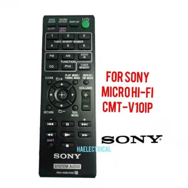 SONY RM-AMU149 MICRO HI-FI Remote Control Model CMT-V9, CMT-V9IP, CMT ...