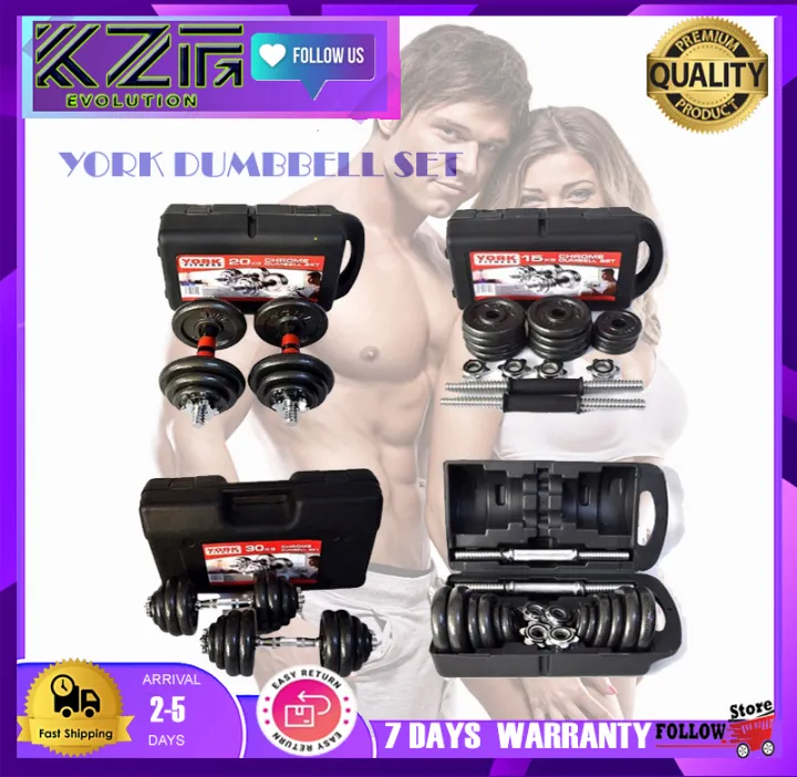KZF EVOLUTION York Fitness Dumbbell Set Kit 20Kg | Lazada PH