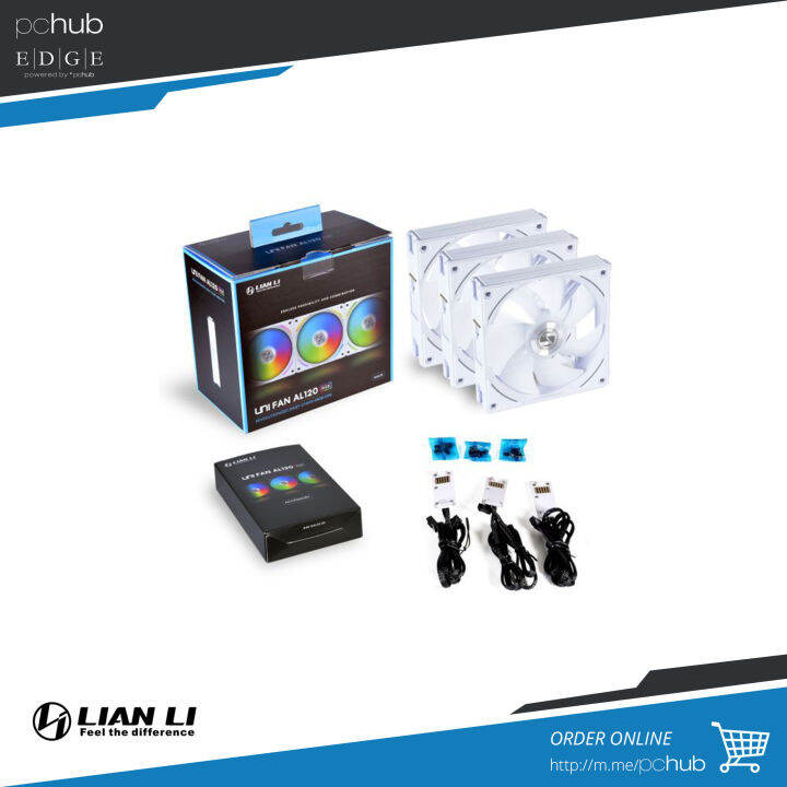Lian li AL120 aRGB, 120mm, white, 3 pack, aux fan, pn: UF-AL120-3W ...