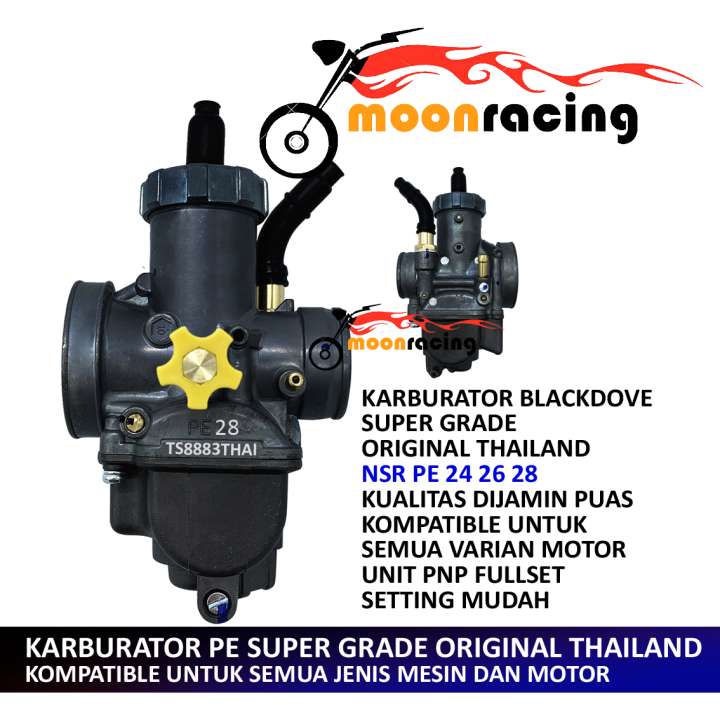 (COD) KARBURATOR KEIHIN NSR PE 24 26 28 30 KUNINGAN BLACK DOVE HITAM KARBU KARBULATOR CPO ...