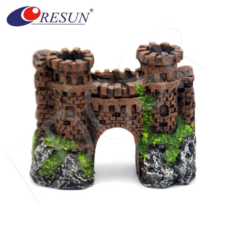 Resun CH-1002S Brown Castle Poly-resin Resin Aquarium Ornament | Lazada PH