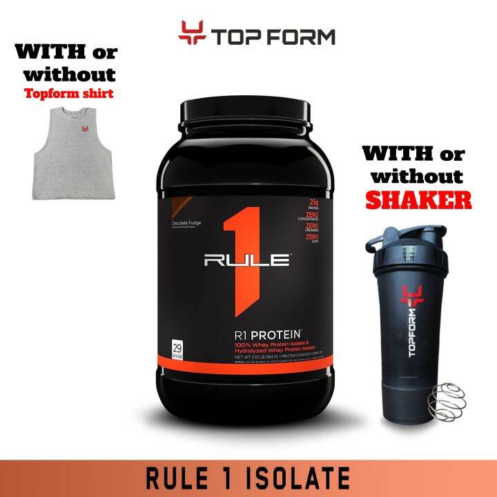 Rule 1 Whey Protein Isolate, R1 Whey Protein Powder Isolate, 2.1 lbs ...